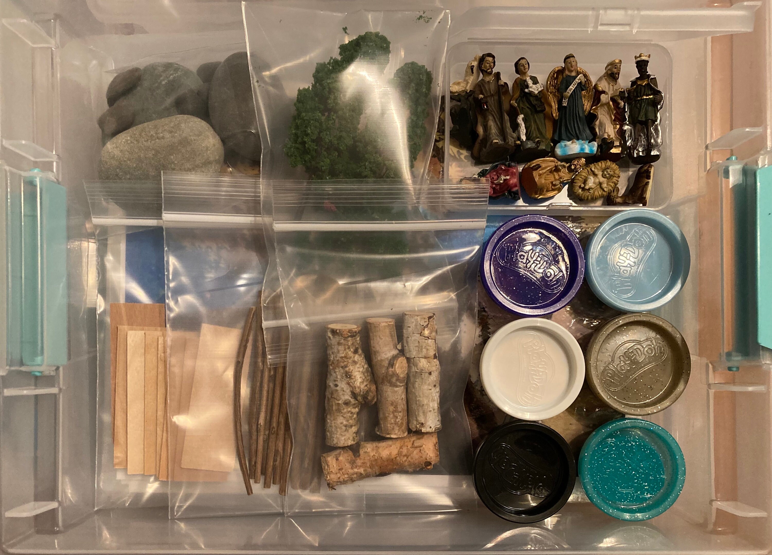 Nativity Story Sensory Play Bin- Journey to Bethlehem, Birth of Christ ...