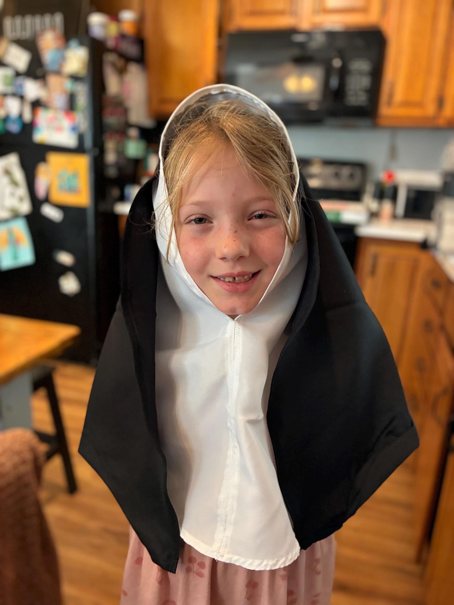Nun’s Wimple and Veil for Costume/habit Ages 4-12 Catholic Kids, All ...