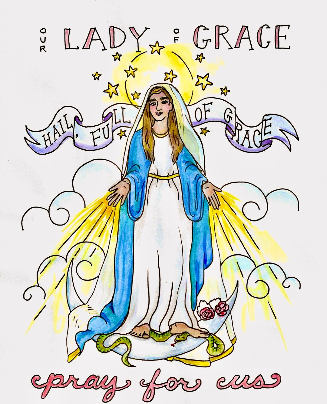 Our Lady of Grace Digital Print - Etsy