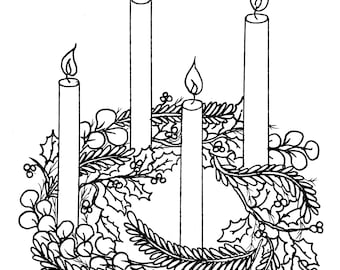 Advent Coloring Sheets / Advent Wreath / Advent Candles / Catholic ...
