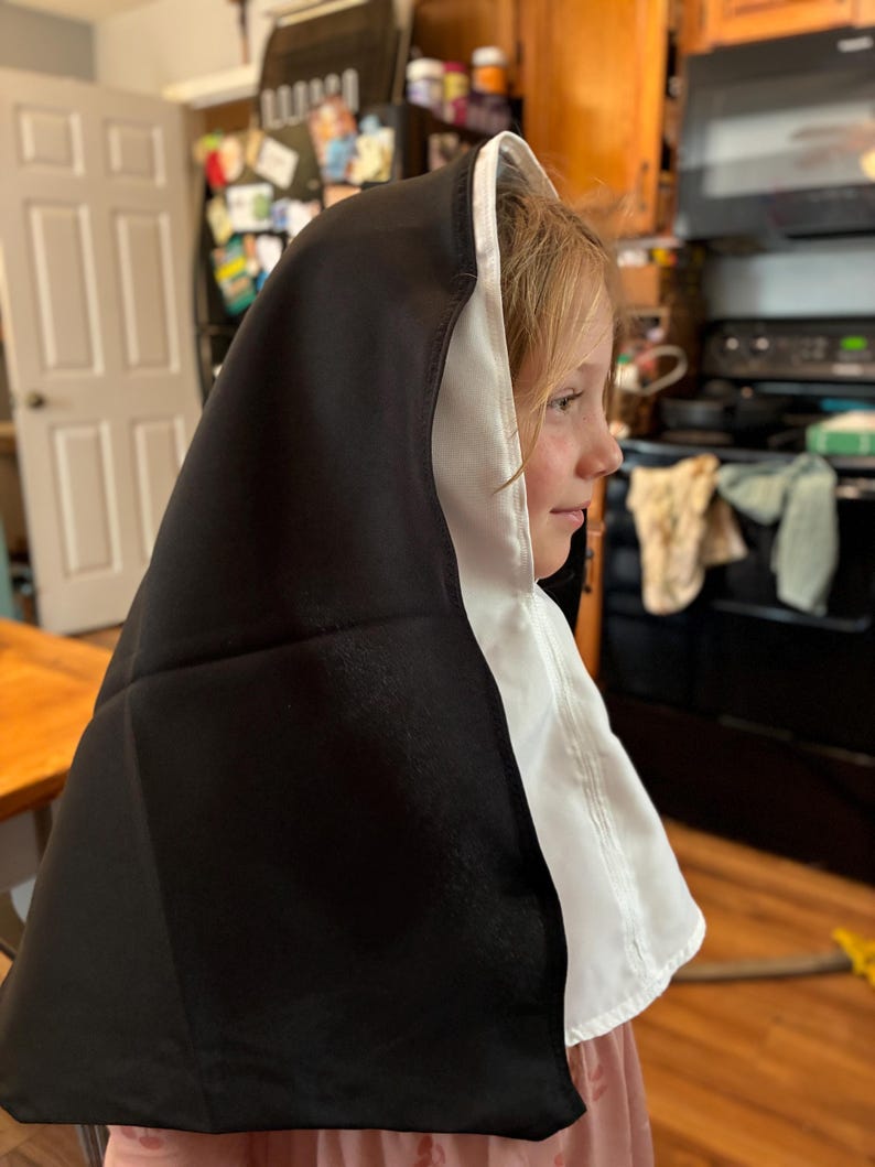 Nun’s Wimple and Veil for Costume/habit Ages 4-12 Catholic Kids, All ...