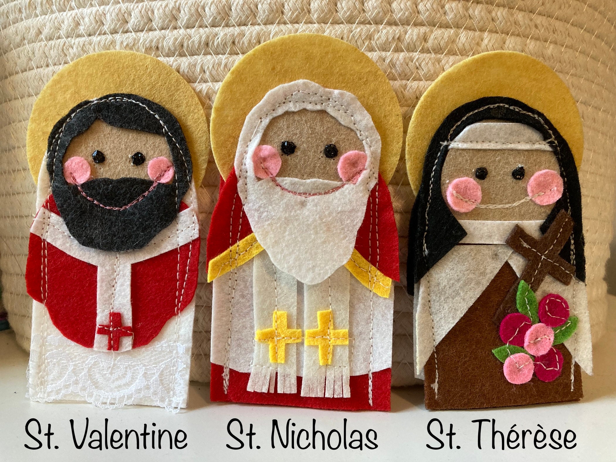 Catholic Saint Finger Puppet Doll Choose Your Saint - Etsy