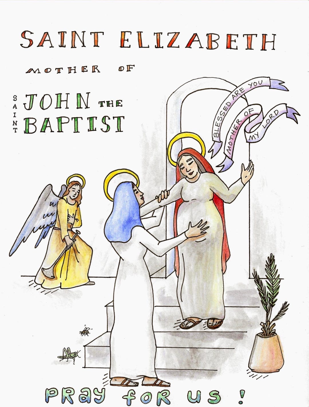 Saint Elizabeth, Mother of St. John the Baptist, Digital Print (the ...