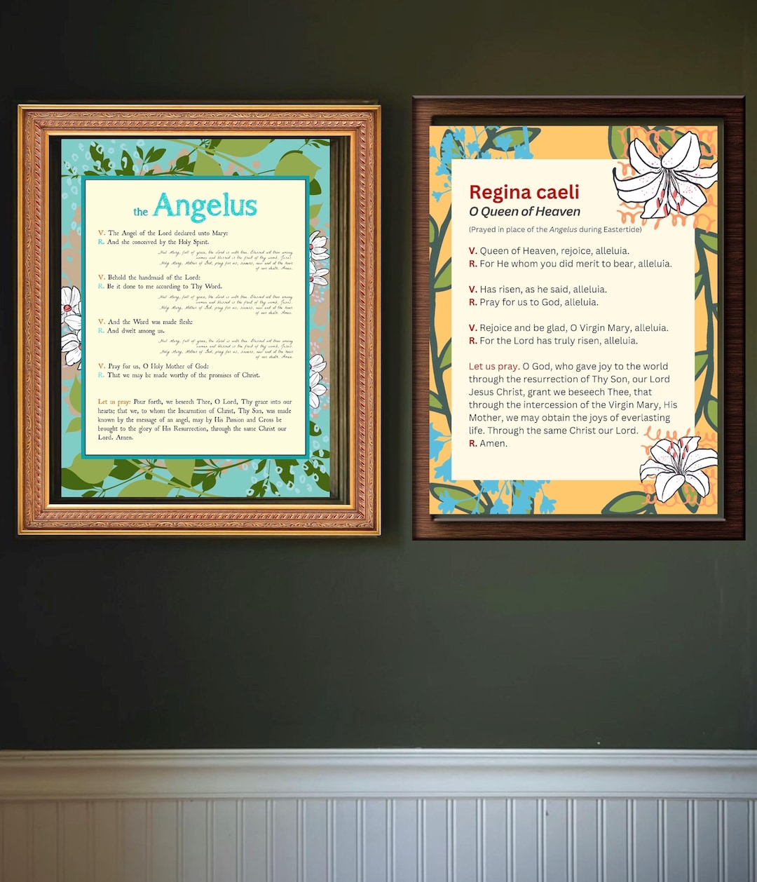 The Angelus- Catholic Prayer Printable. Two Versions Plus BONUS Regina ...