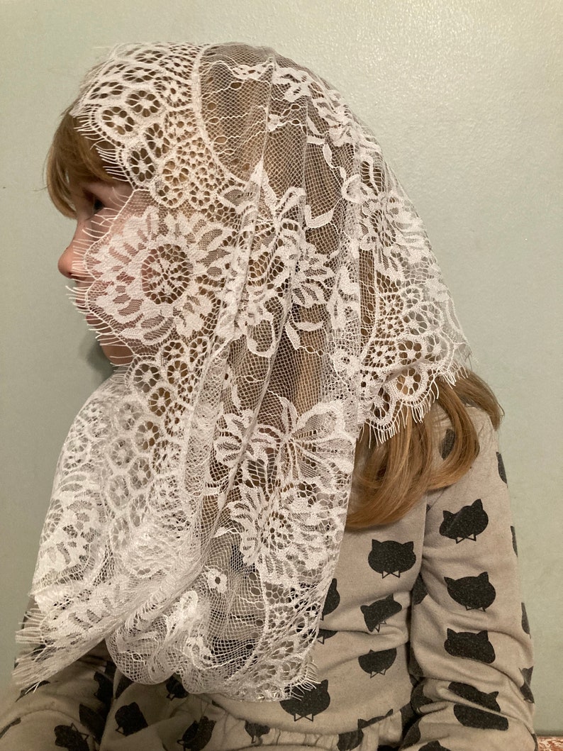 Chapel Veil/mantilla for Little Girls and Toddlers, Catholic Mass. Lace ...