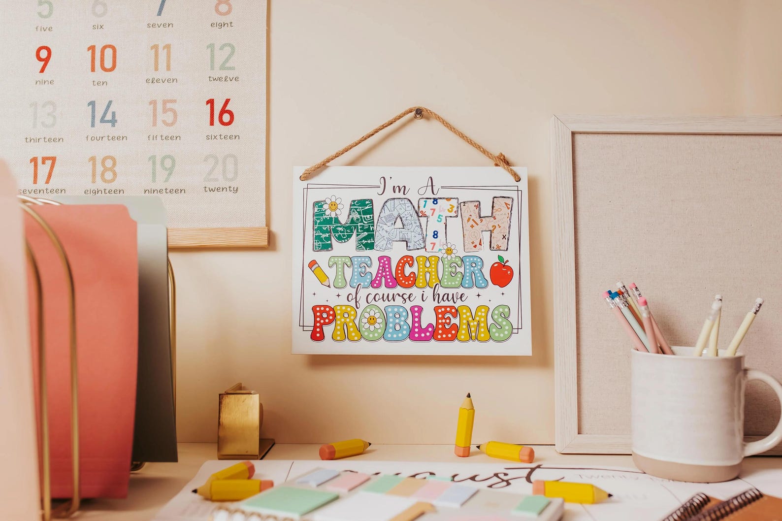 Funny Math Teacher Sign, I'm A Math Teacher of Course I Have Problems ...