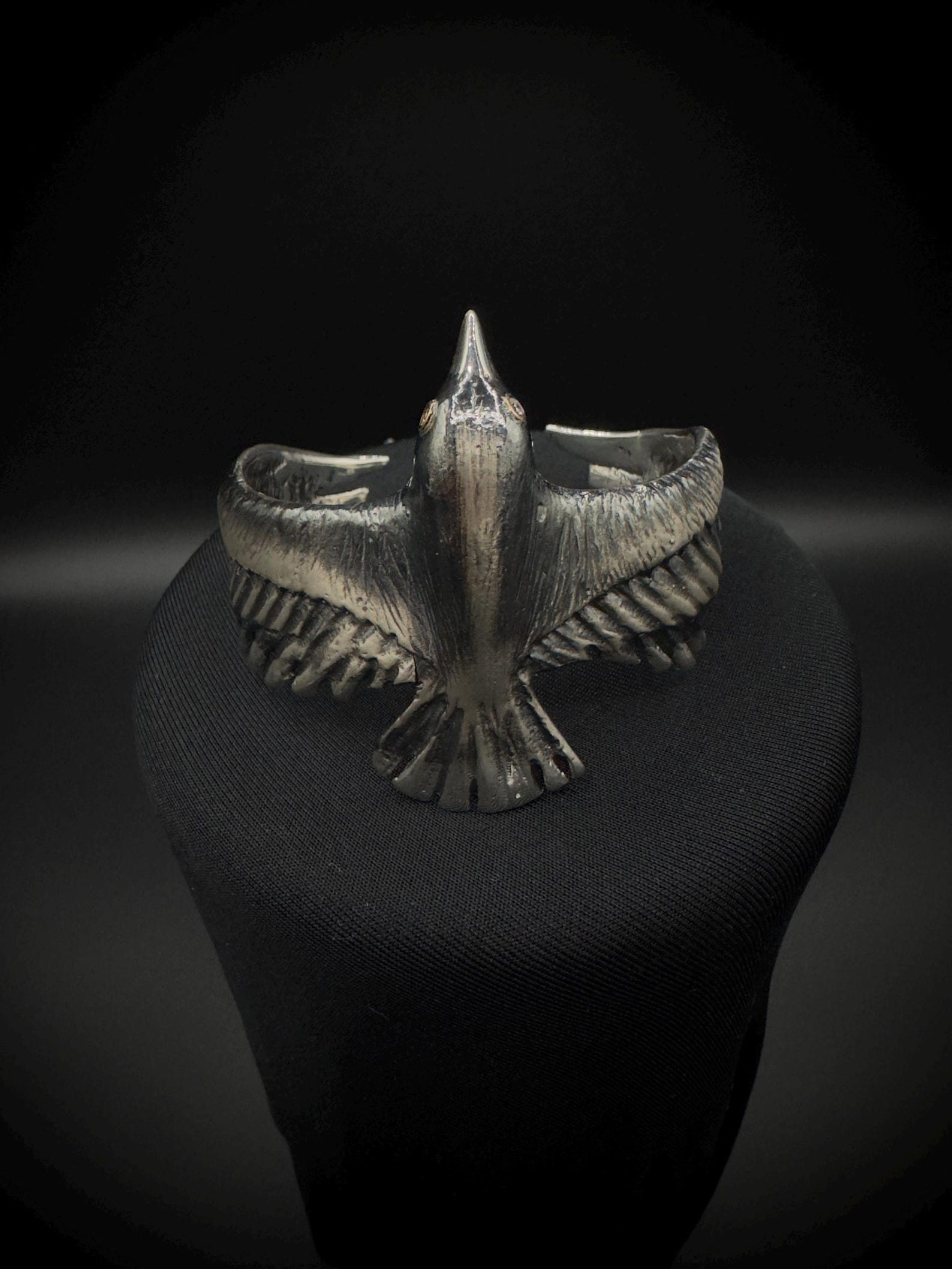 Raven Cuff Bracelet, 925 Sterling Silver Handmade Jewelry Accessories ...