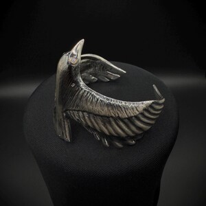 Raven Cuff Bracelet, 925 Sterling Silver Handmade Jewelry Accessories ...