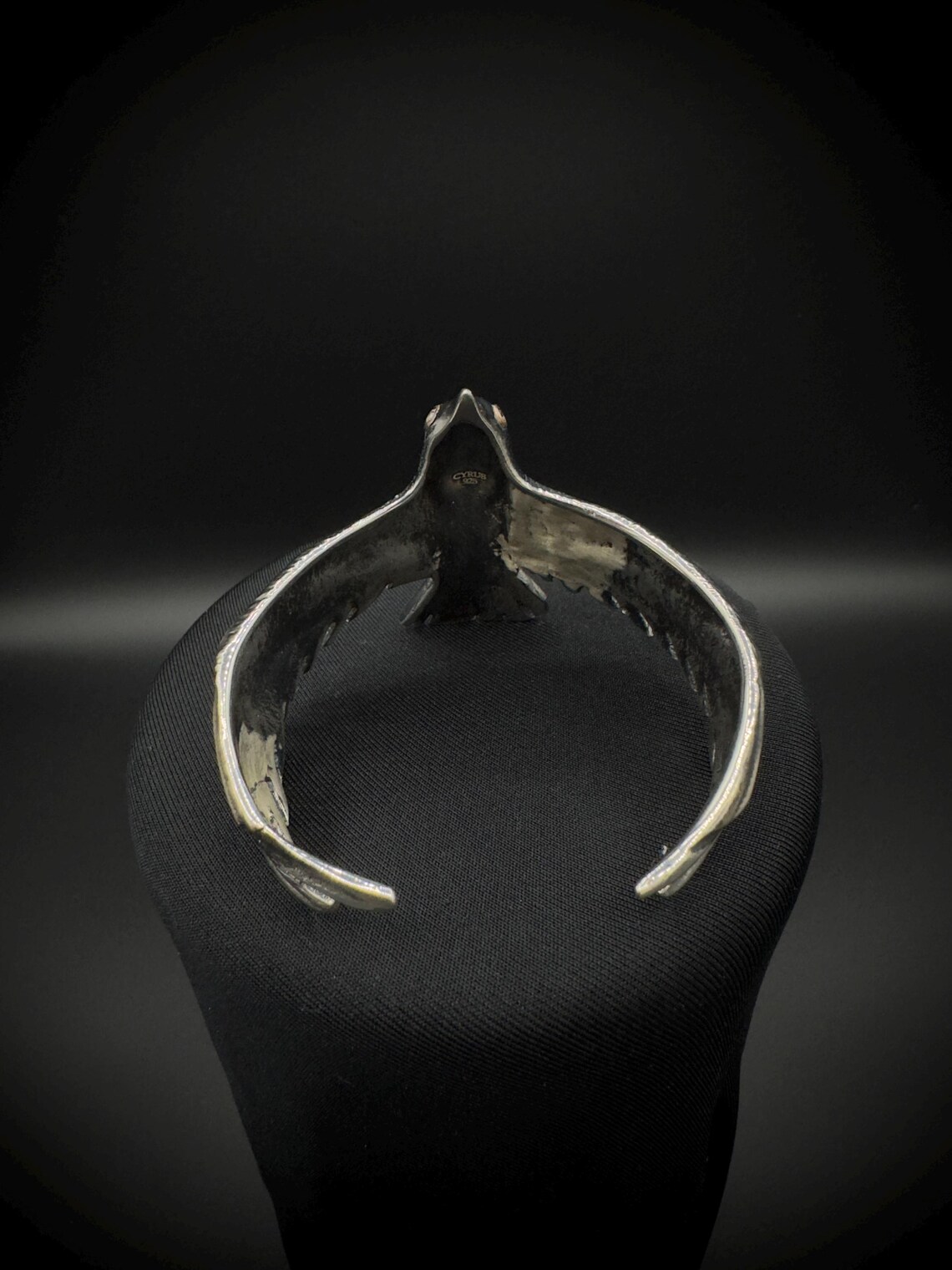 Raven Cuff Bracelet, 925 Sterling Silver Handmade Jewelry Accessories ...