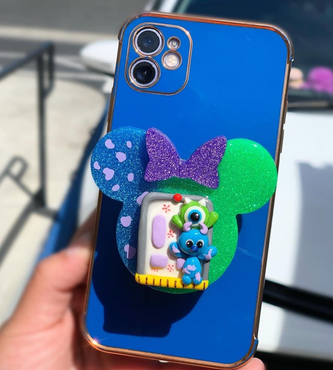 Monsters Inc. Sulley Mike Wazowski Monsters Glitter Purple Green Badge ...