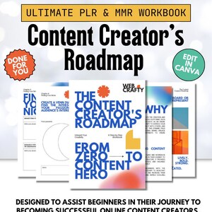 Content Creator's Roadmap | Roadmap to Riches | Master Resale Rights | Done for You | Faceless ...