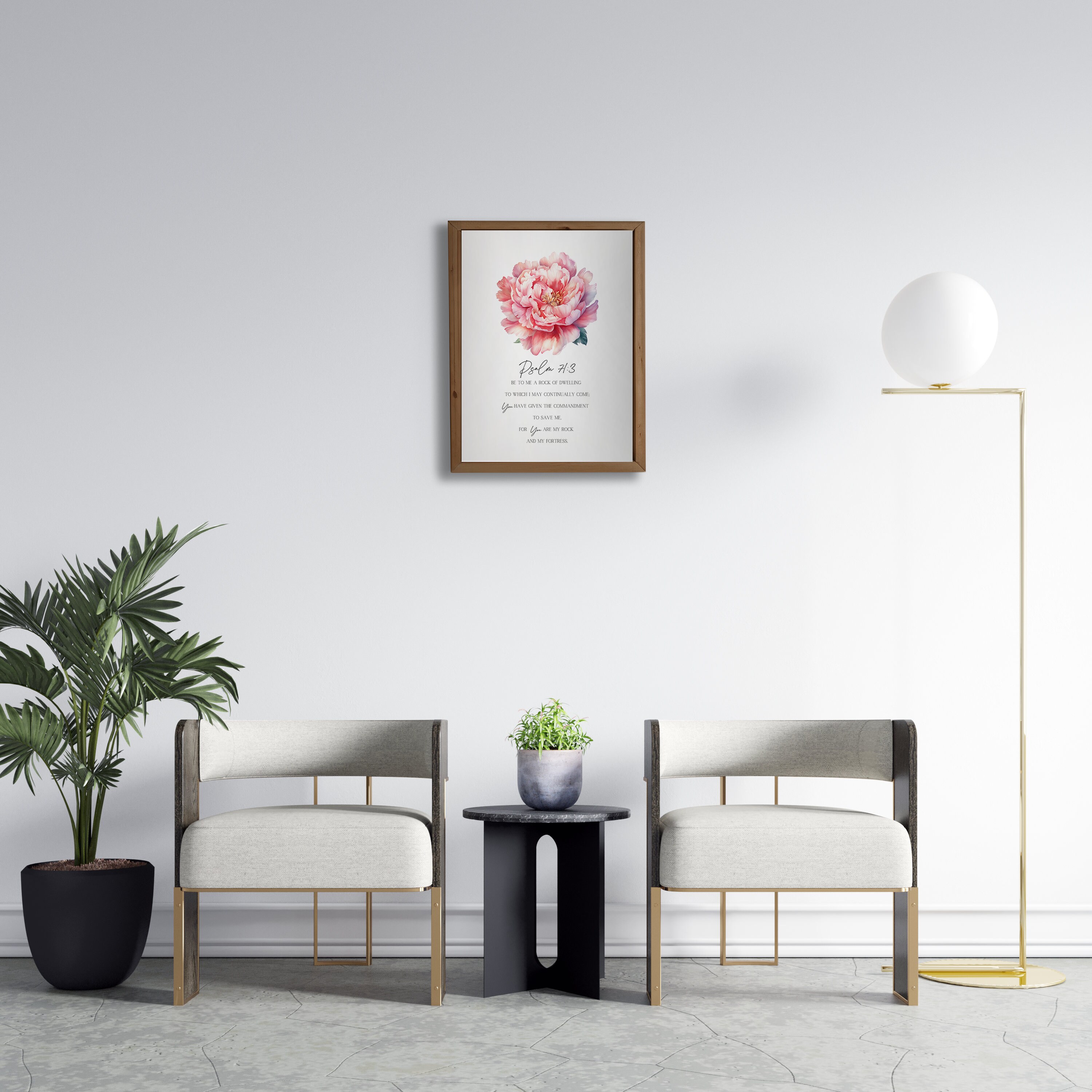 Psalm 71:3 Printable Poster, You Are My Rock and My Fortress, Modern ...