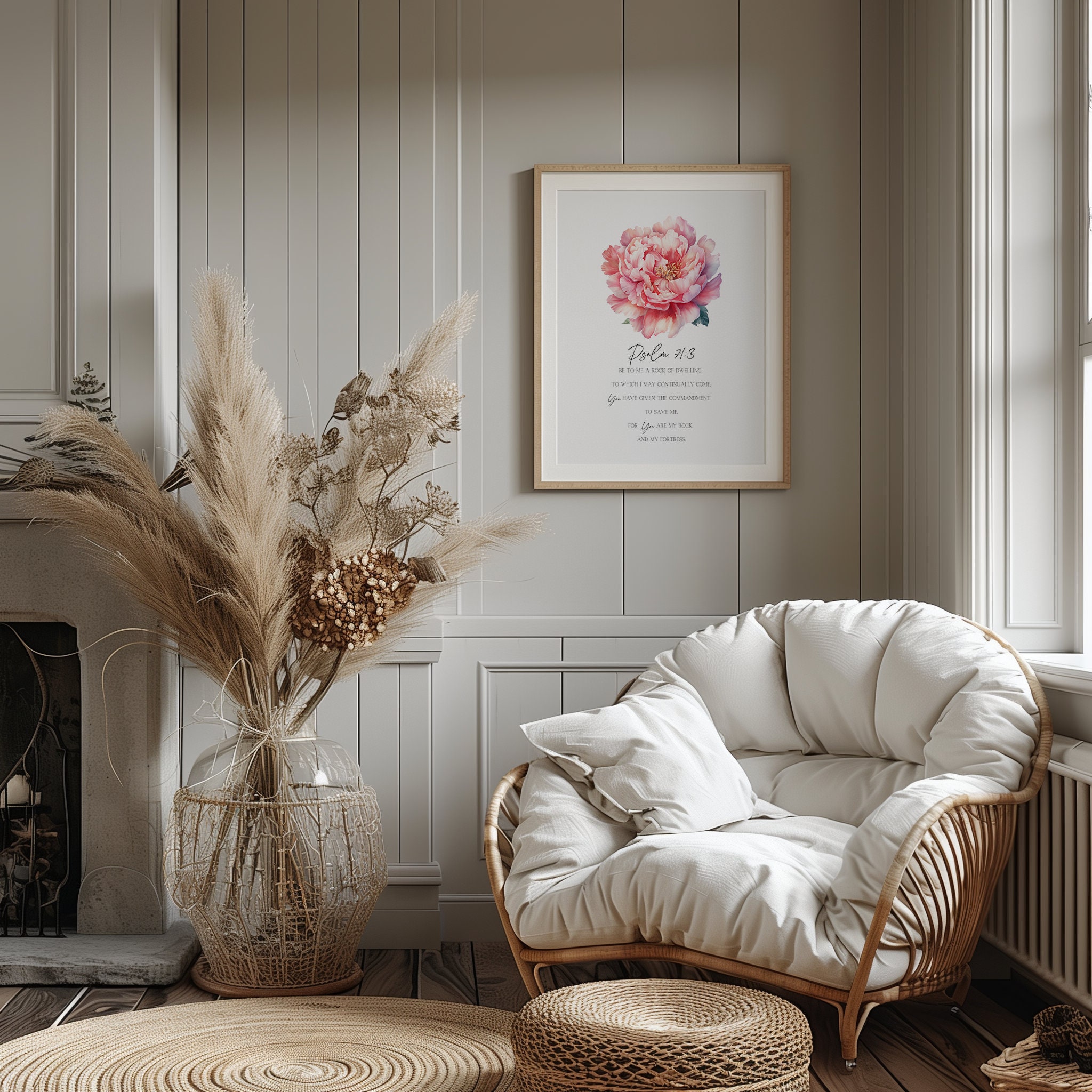 Psalm 71:3 Printable Poster, You Are My Rock and My Fortress, Modern ...