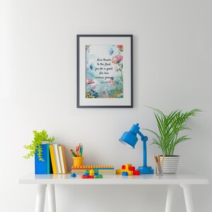 Psalm 107:1 Give Thanks to the Lord, Printable Wall Art, Scripture Wall ...