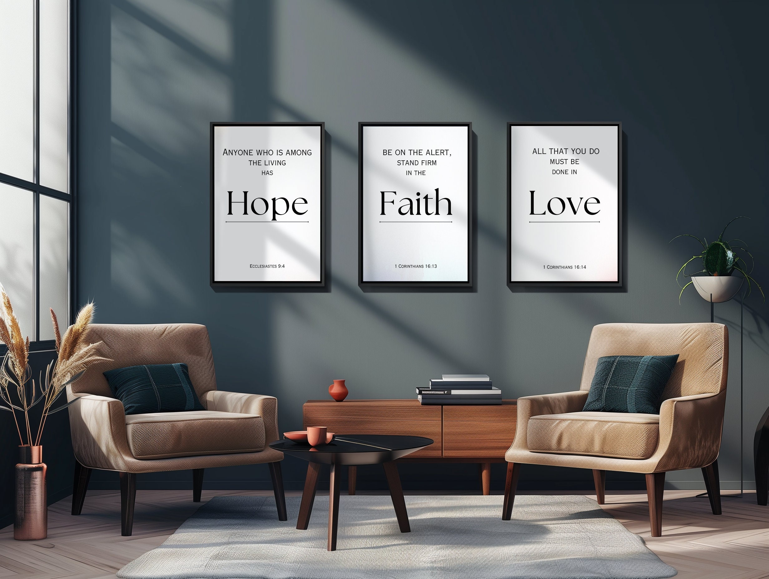 Faith Hope Love Prints, Christian Bible Verse Art (digital Download) - Etsy