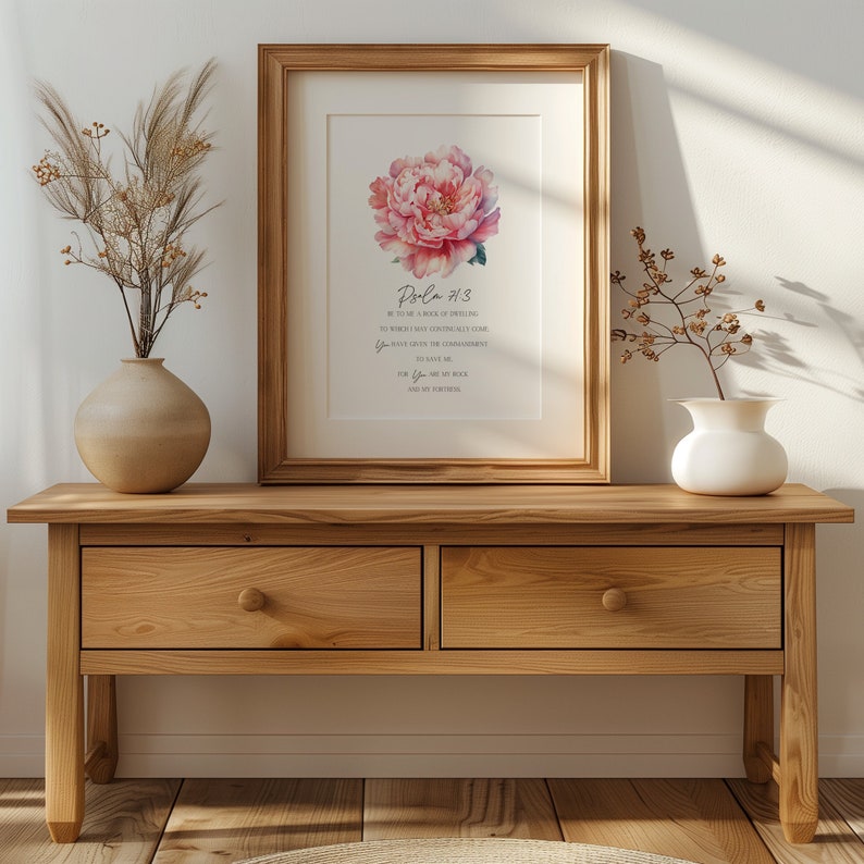 Psalm 71:3 Printable Poster, You Are My Rock and My Fortress, Modern ...