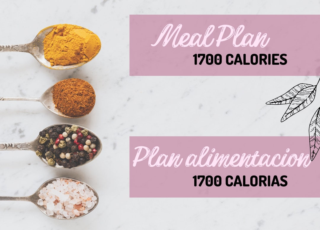 Meal Plan 1,700 Kcal Flexible Options for Breakfast, Lunch and Dinner ...