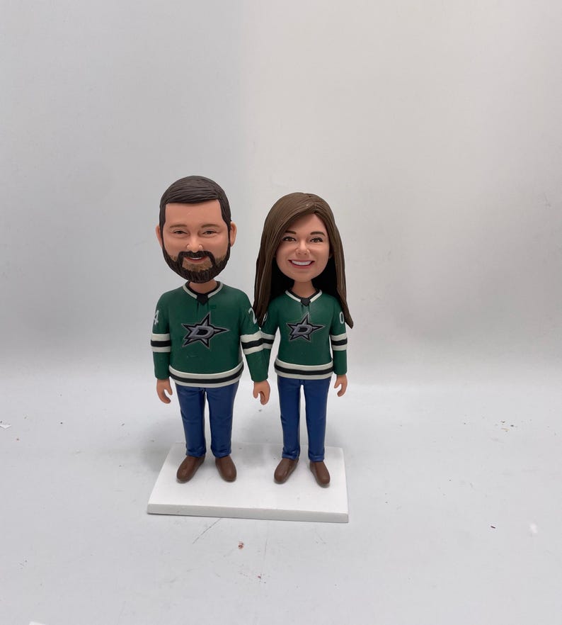Custom Couple Golf Bobblehead From Photo | Personalized Clay Sculpture ...
