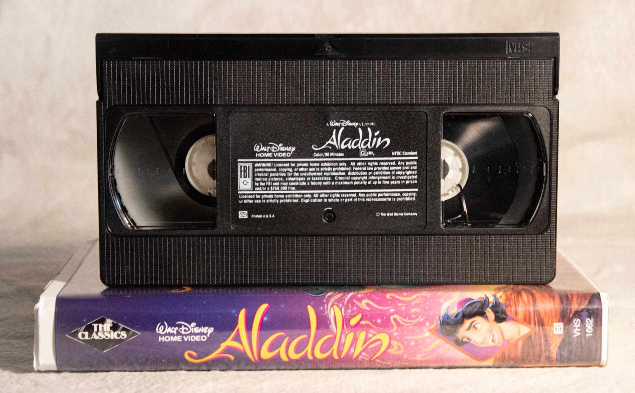 Walt Disney Classic "aladdin" Black Diamond Edition VHS 1662-1 (1993 ...