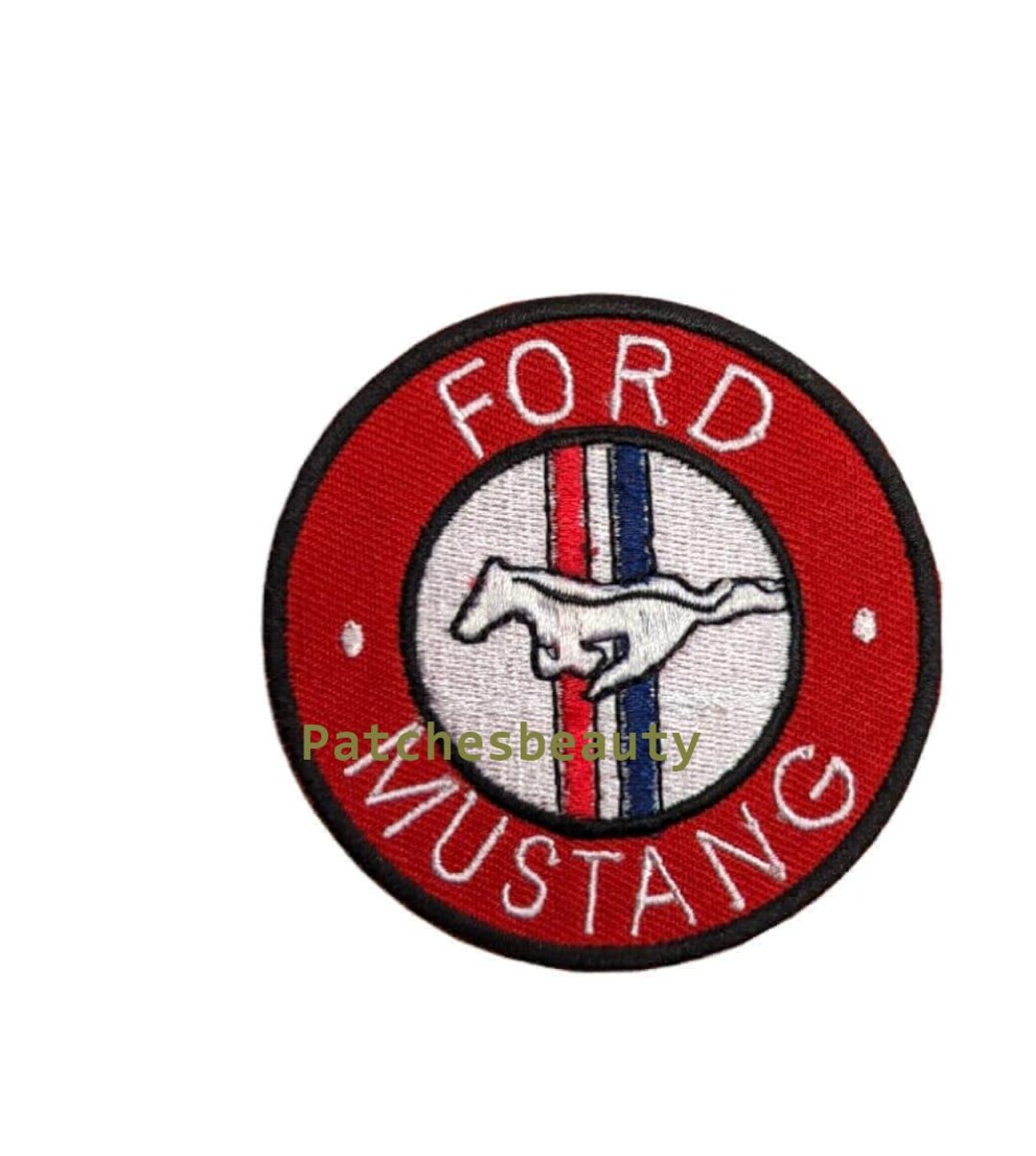 Mustang Ford Race Horse Racer Racing Cool Cute Transfer Embroidered ...