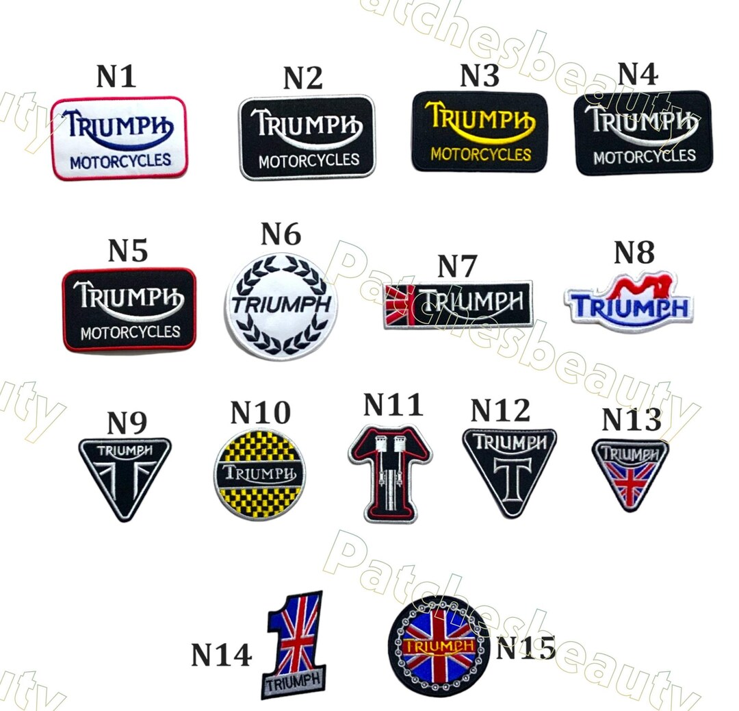 Bike Biker Union Jack Embroidered Iron Sew on Patch Jacket Jeans ...