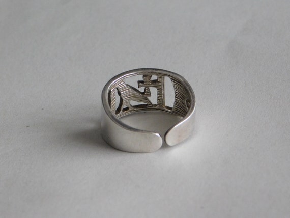 Ring Ägypten Horus Anck Silber - Gem