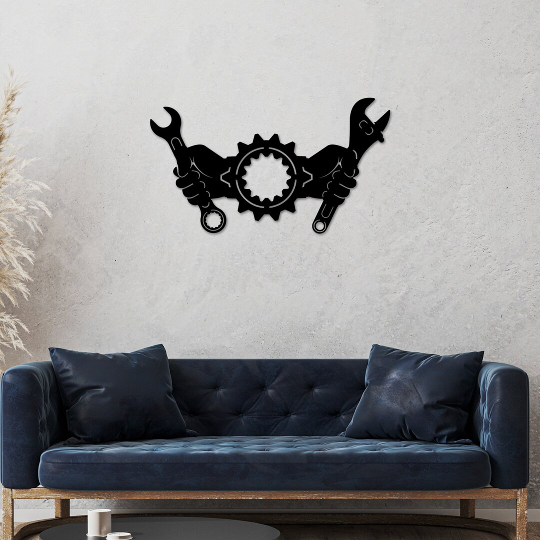 Mechanic Sign, Mechanic Shop, Gear Wrench Car Sign, Garage Sign, Garage ...