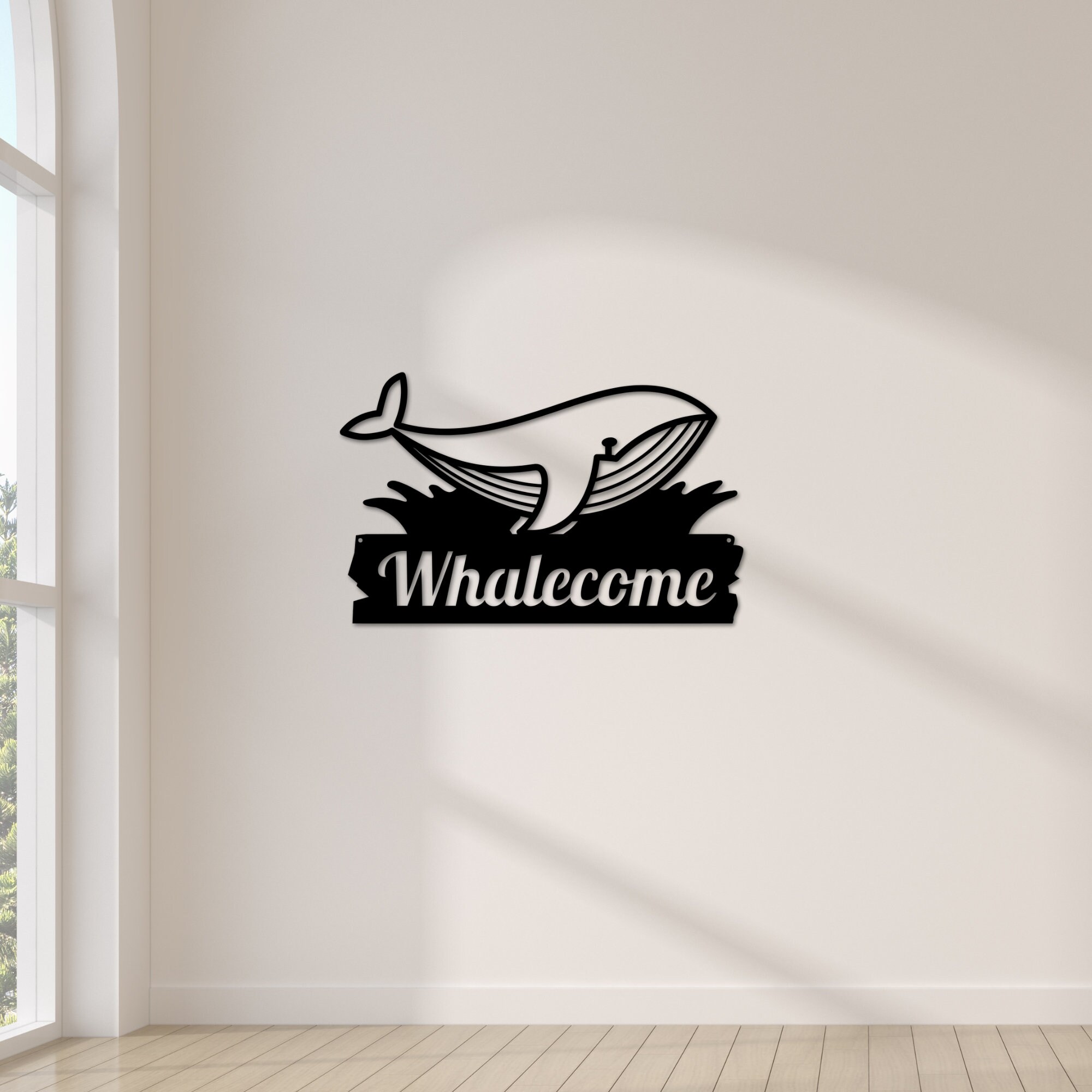 Whalecome Welcome Sign, Metal Welcome Sign, Funny Welcome Sign ...