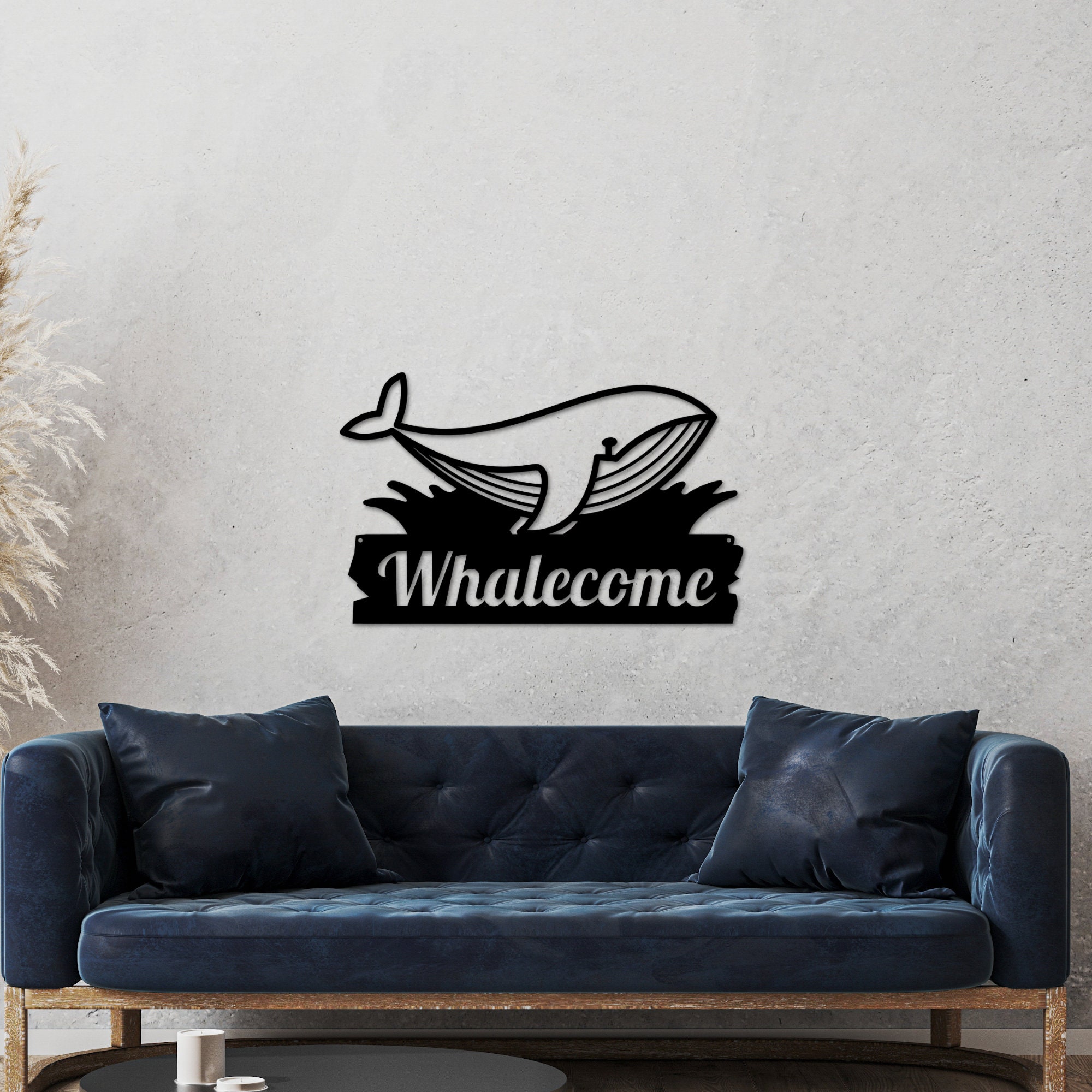 Whalecome Welcome Sign, Metal Welcome Sign, Funny Welcome Sign ...