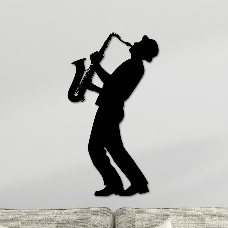 Saxophone Musical Instrument, Metal Wall Art, Saxophone Metal Sign ...