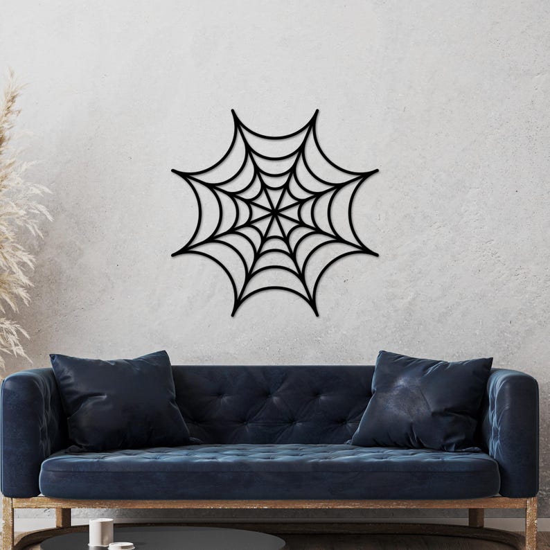 Spider Web Decor, Metal Spider Web, Halloween Decor, Spider Web ...