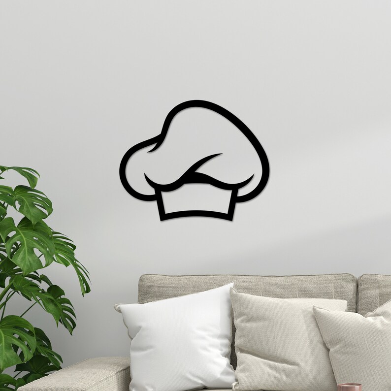 Chef Hat Sign, Chefs Hat Decor, Kitchen Decor, Kitchen Gifts, Metal ...