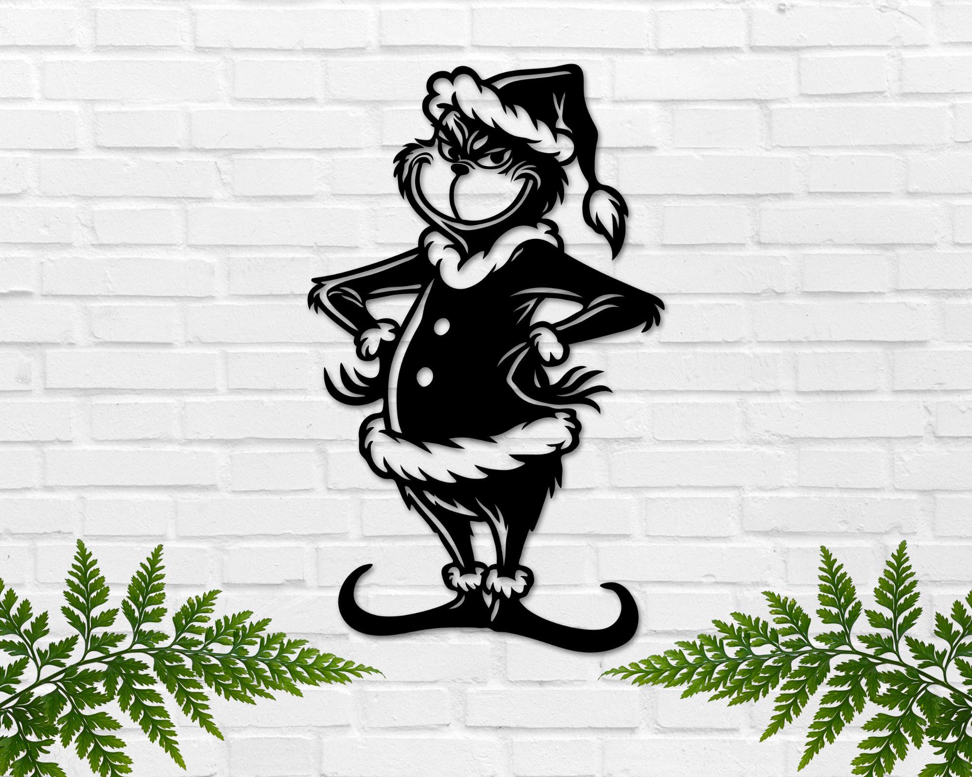 Black Friday, Cyber Monday Deal, Grinch Metal Sign, Christmas Wall ...