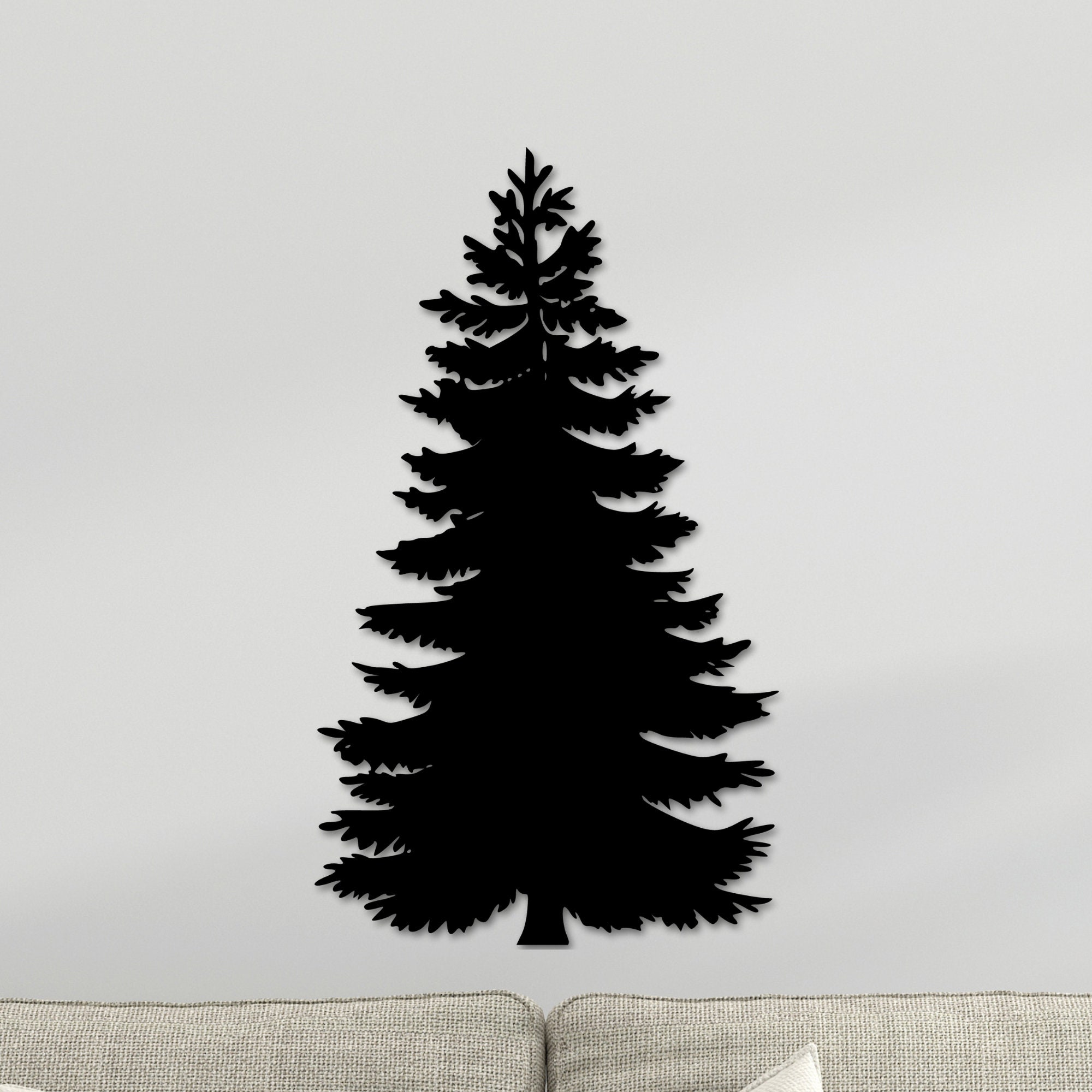 Tree Decor, Metal Tree Silhouette, Metal Tree Art, Pine Tree, Cypress ...