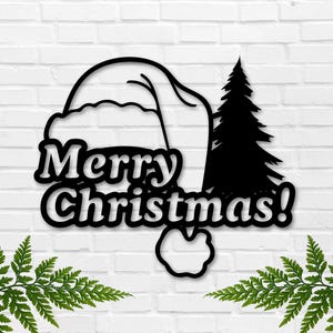 Merry Christmas Metal Sign, Christmas Wall Art, Home Décor, Holiday ...