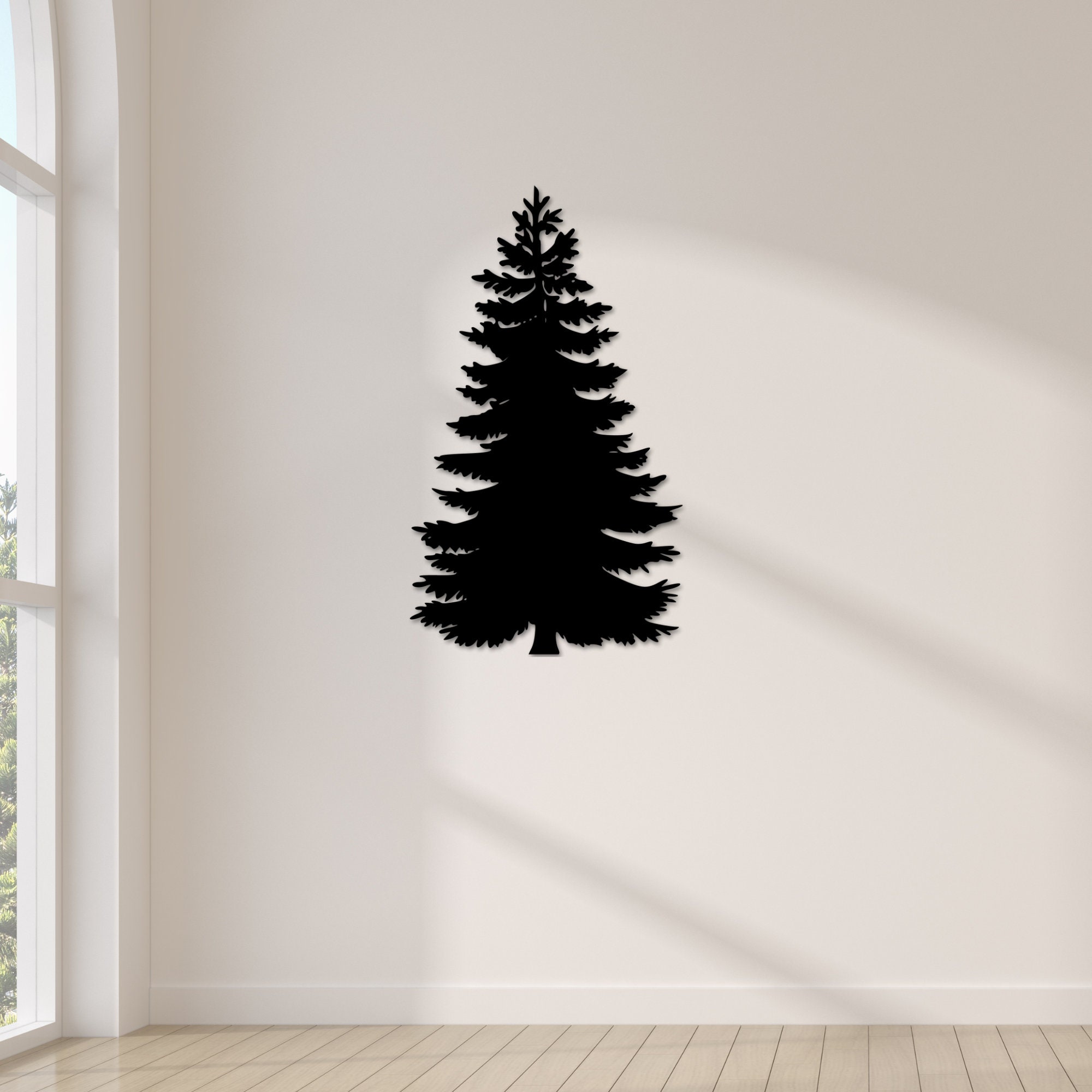 Tree Decor, Metal Tree Silhouette, Metal Tree Art, Pine Tree, Cypress ...