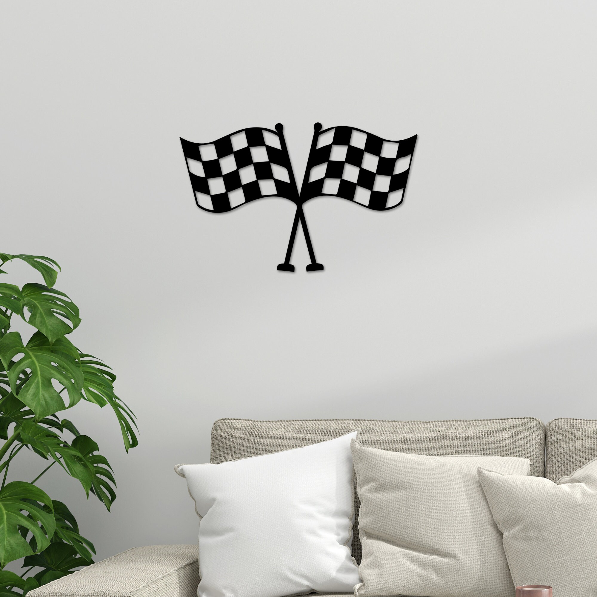 Checkered Flag Racing Sign, Racing Flag Decor, Gift for Racer, Race ...