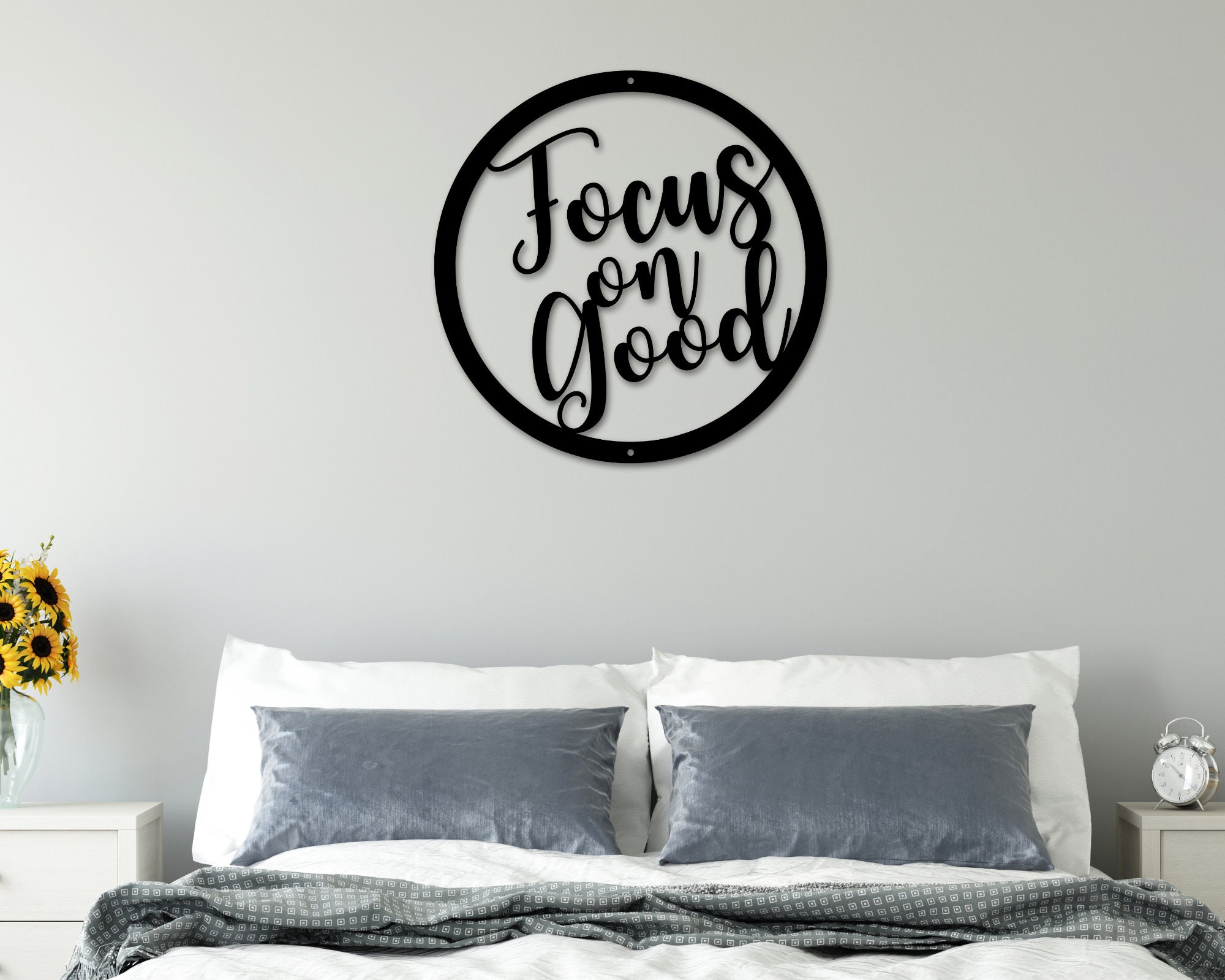 Focus on Good Metal Sign, Modern Wall Art, Home Décor, Inspirational ...