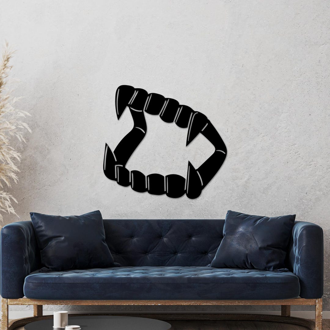 Metal Vampire Teeth Decor, Halloween Decor, Vampire Decoration ...