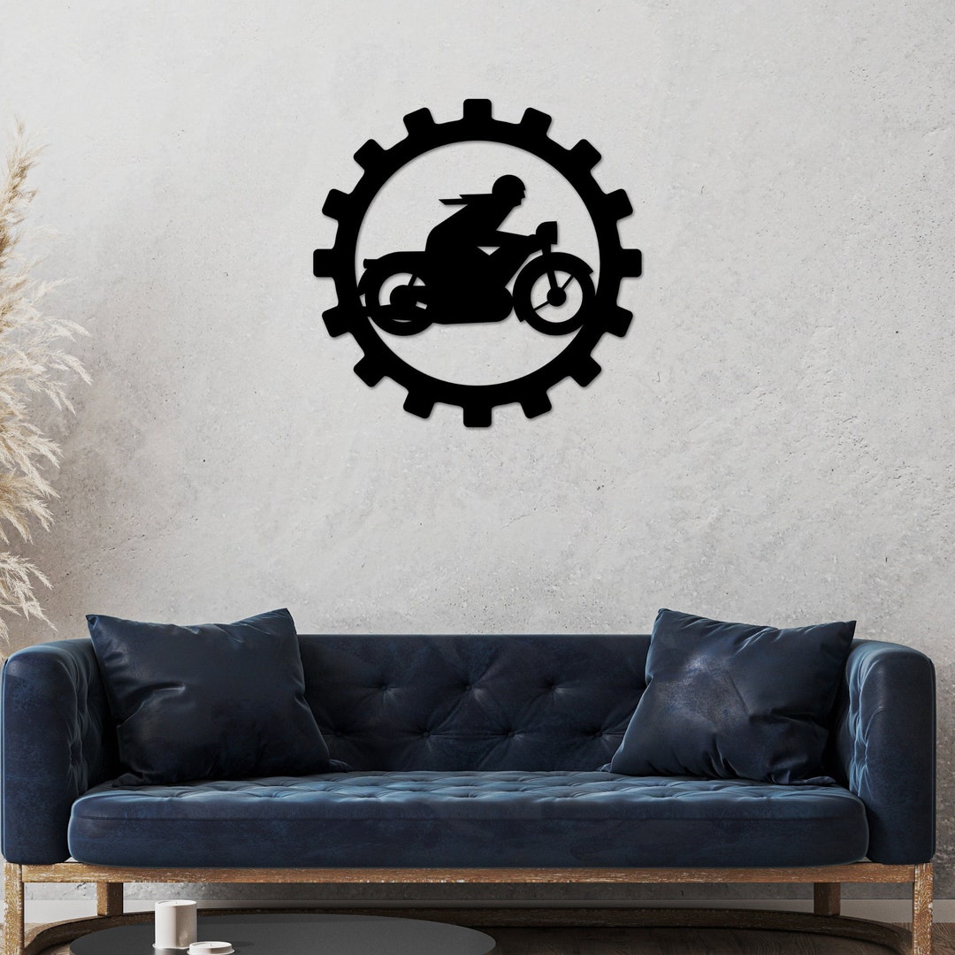 Motorcycle Garage Sign, Motor Cycle Metal Plaque, Man Cave Sign, Metal ...