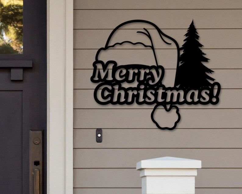 Merry Christmas Metal Sign, Christmas Wall Art, Home Décor, Holiday ...