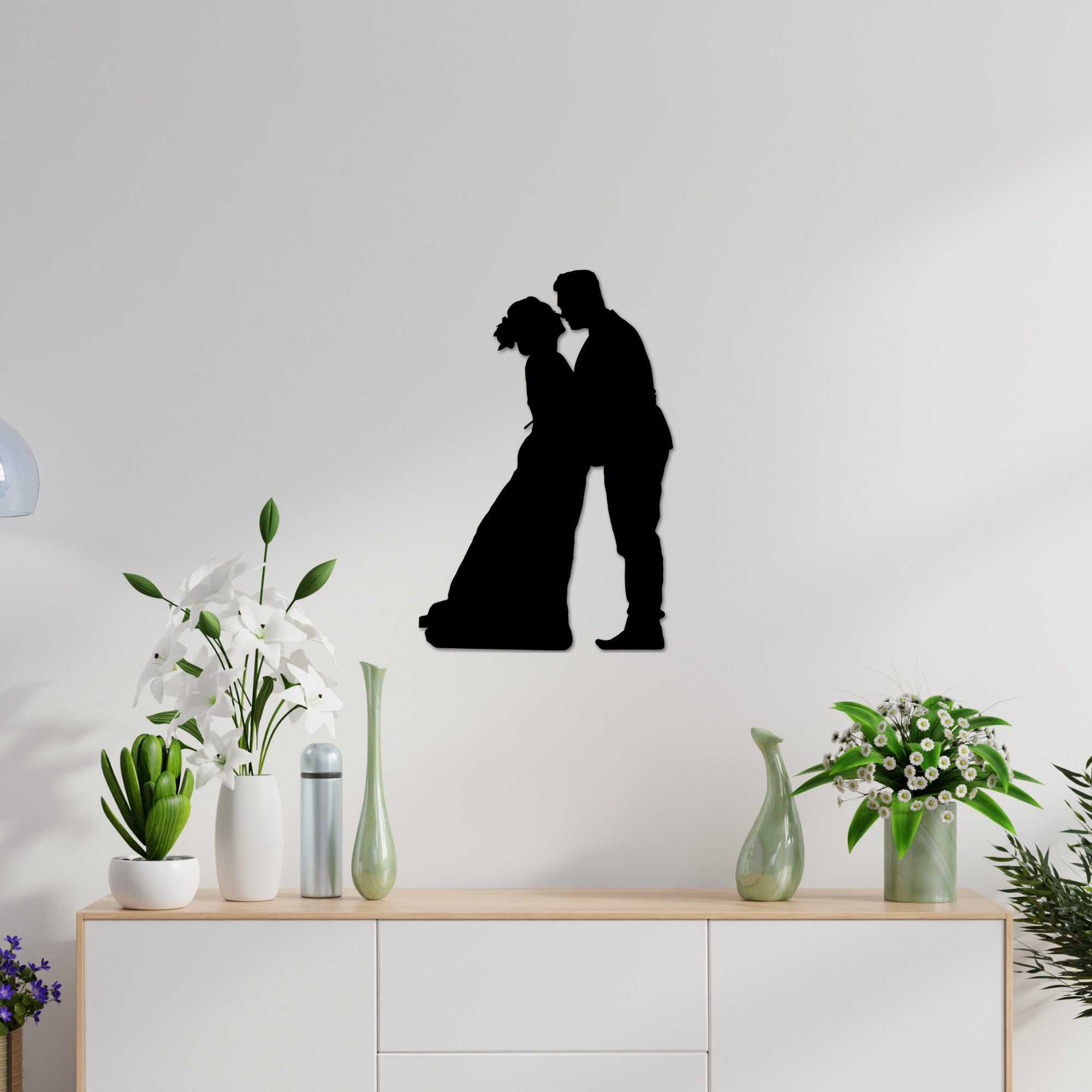 Couple Silhouette Sign, Metal Couple Decor, Metal Wedding Sign, Newly ...