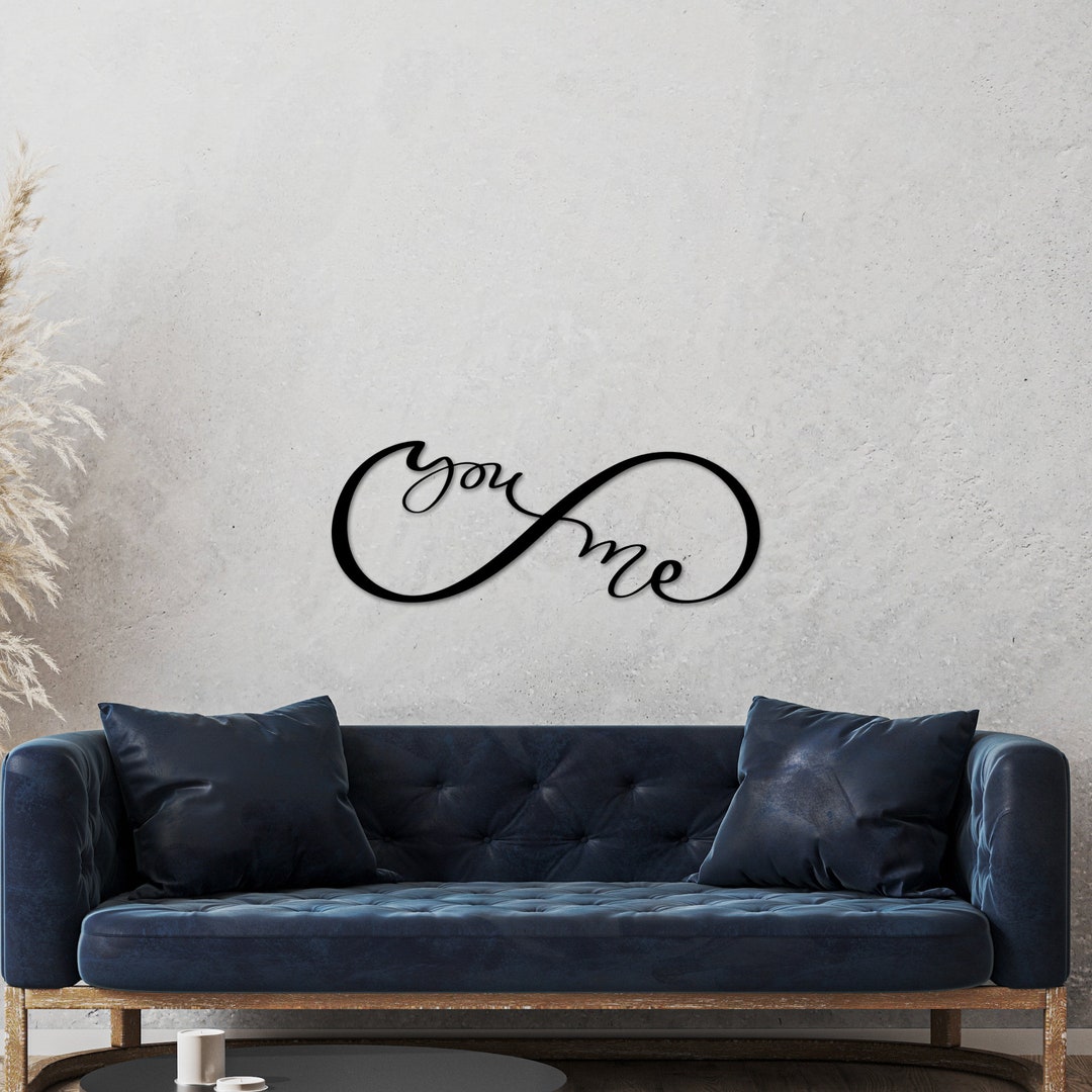 Metal Infinity Sign, You and Me Sign, Heart Sign, Metal Heart Sign ...