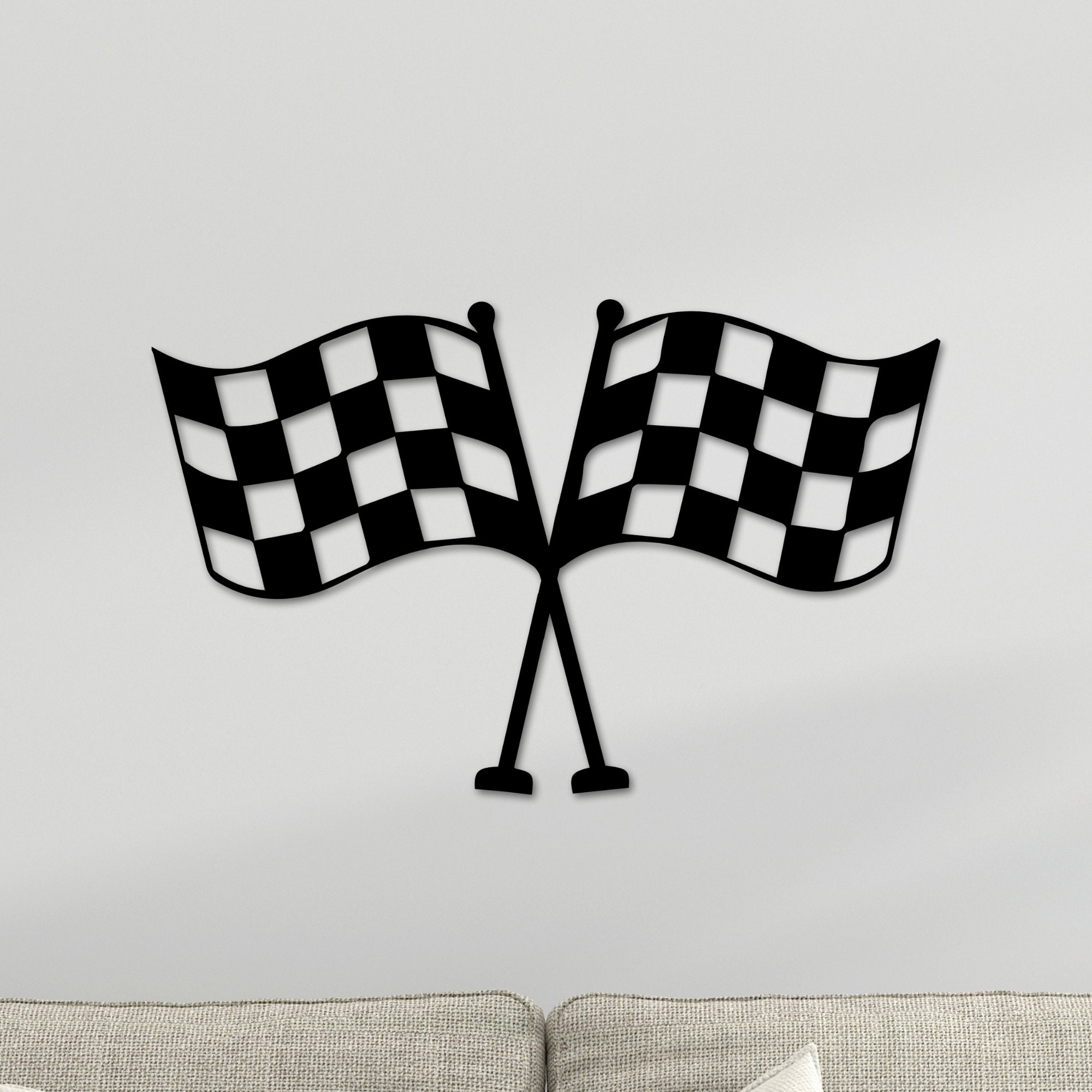 Checkered Flag Racing Sign, Racing Flag Decor, Gift for Racer, Race ...