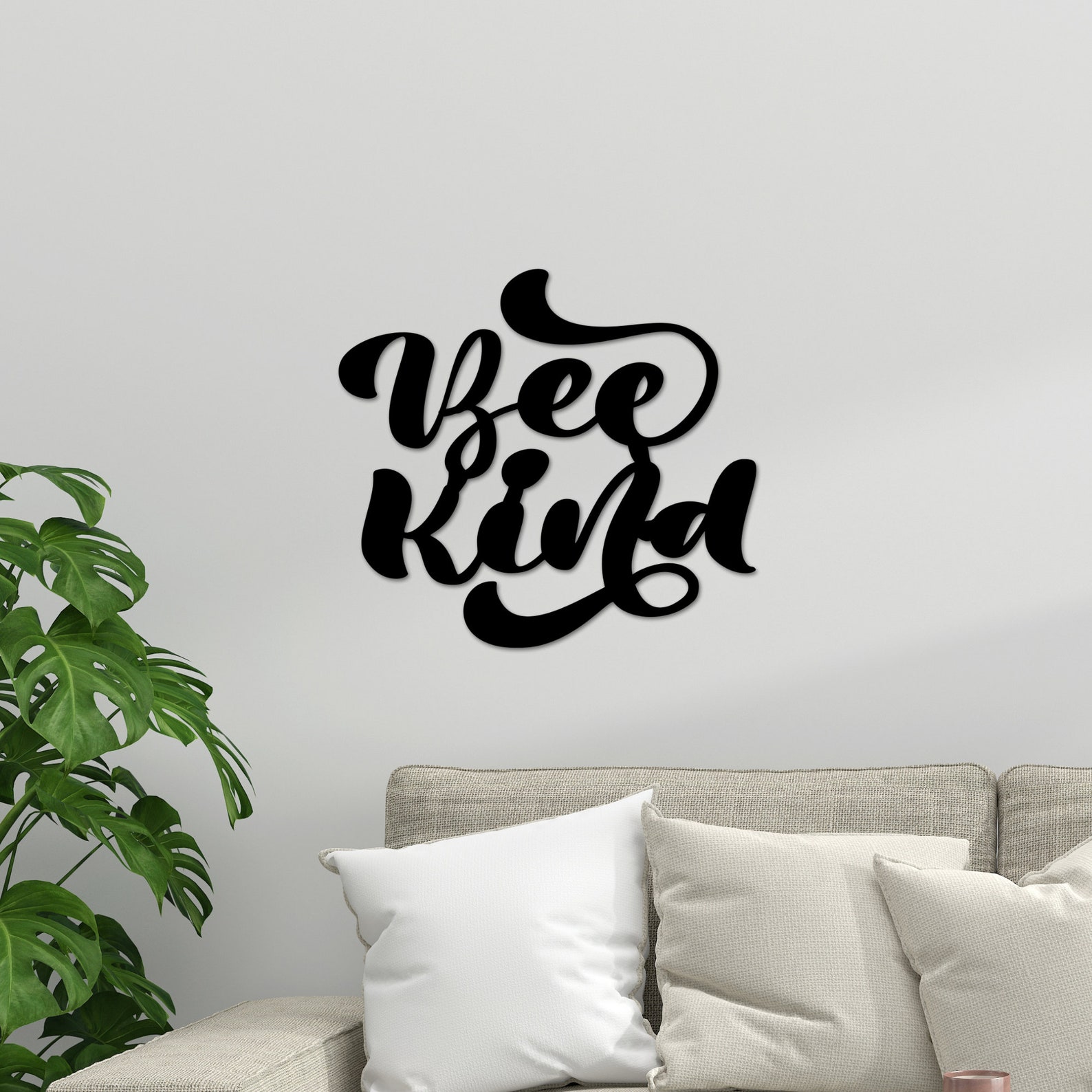 Be Kind Wall Art, Word Art, BEE Kind Home Decor, Living Room, Office ...