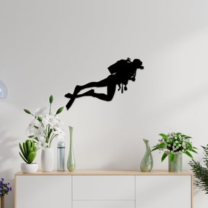 Scuba Diver Sign, Scuba Decor, Scuba Diving Metal Wall Art, Custom ...