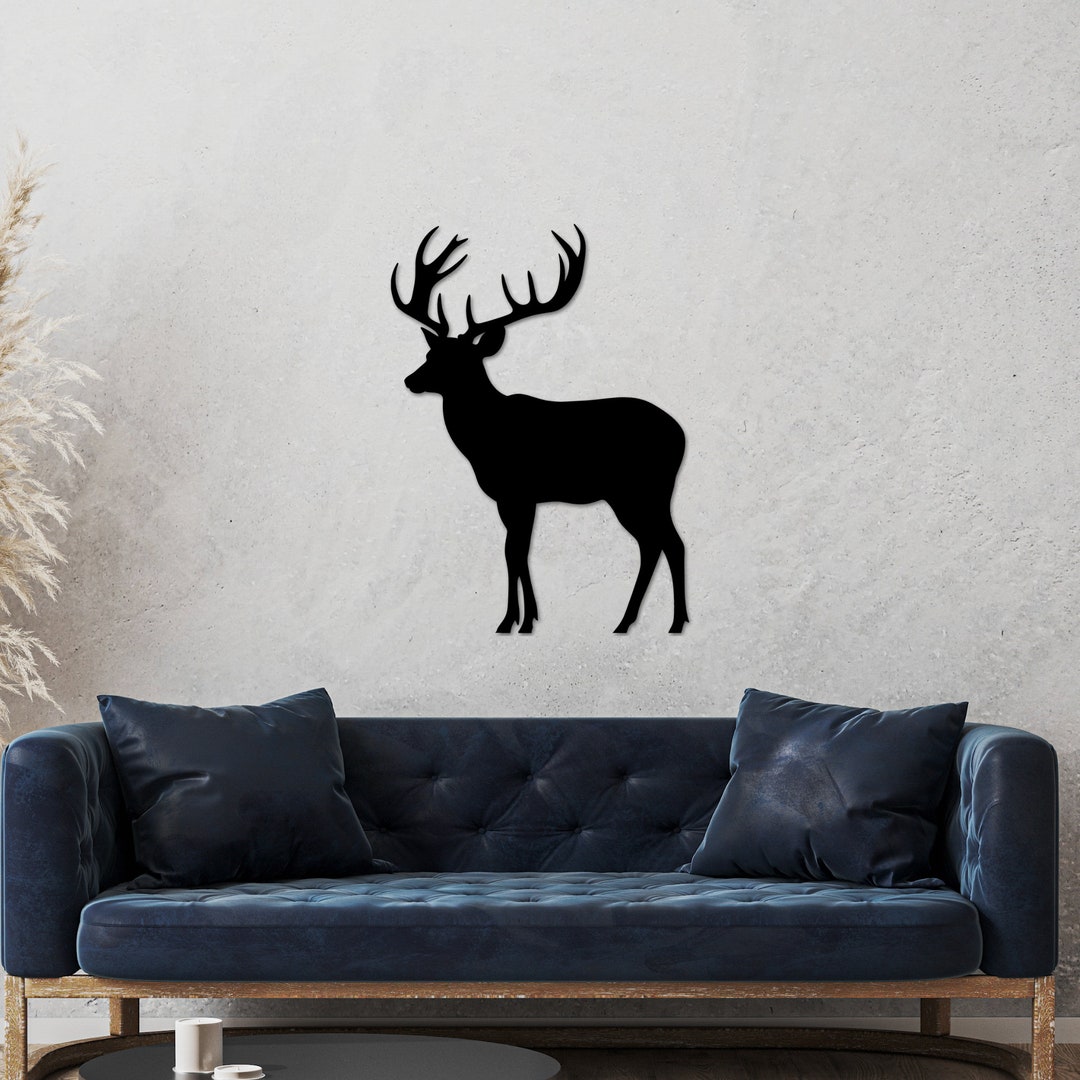 Deer Metal Sign, Metal Deer Sign, Deer Art, Buck, Hunting Decor, Hunter ...