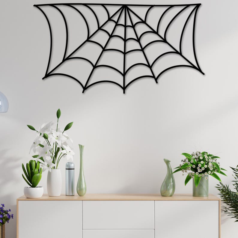 Spider Web Decor, Metal Spider Web, Halloween Decor, Spider Web ...