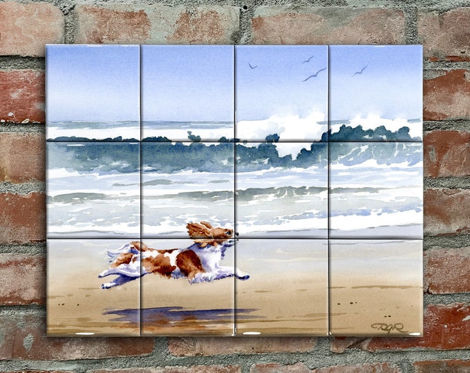 Cavalier King Charles Spaniel Puppy Ceramic Tile Art Wall Tile ...