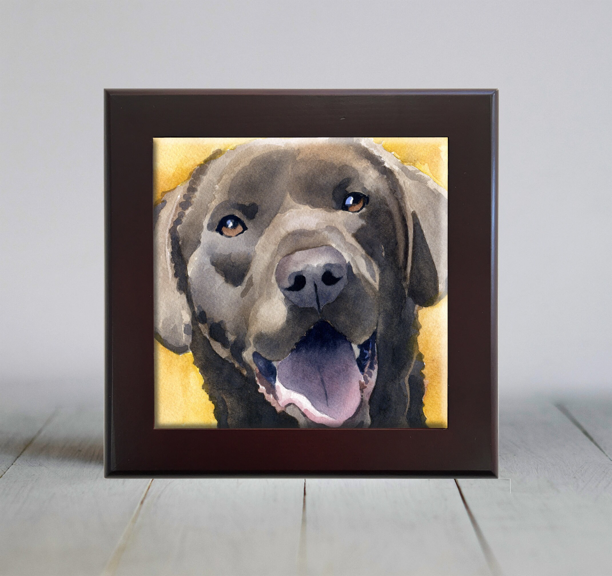 Chocolate Lab Ceramic Tile Chocolate Labrador Decorative - Etsy